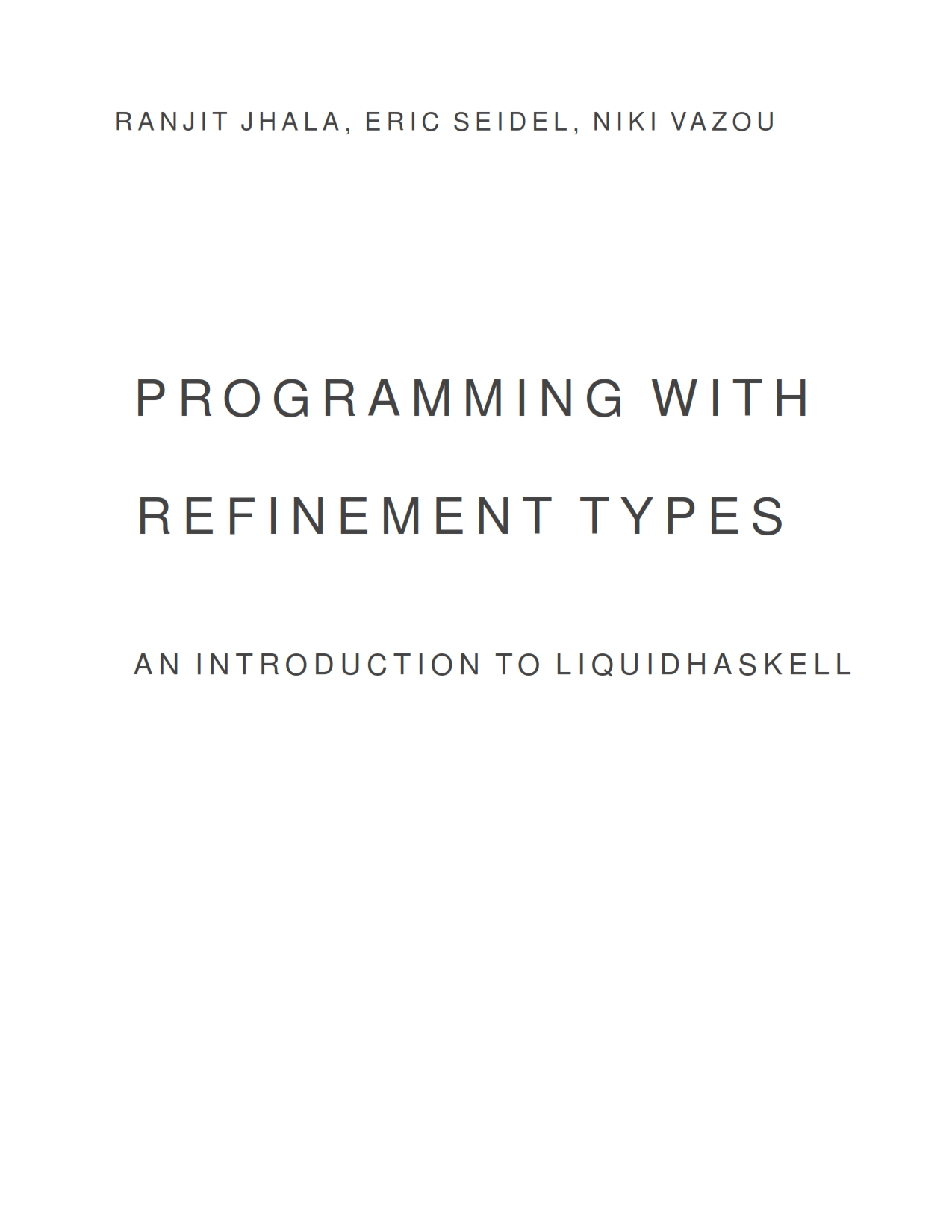 Programming with Refinement Types – Printrado